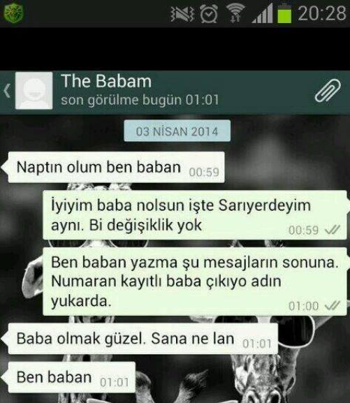 aile bireylerinden gelen komik whatsapp mesajları - uludağ sözlük